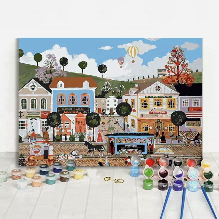 America Seattle City Landscape Painting By Number